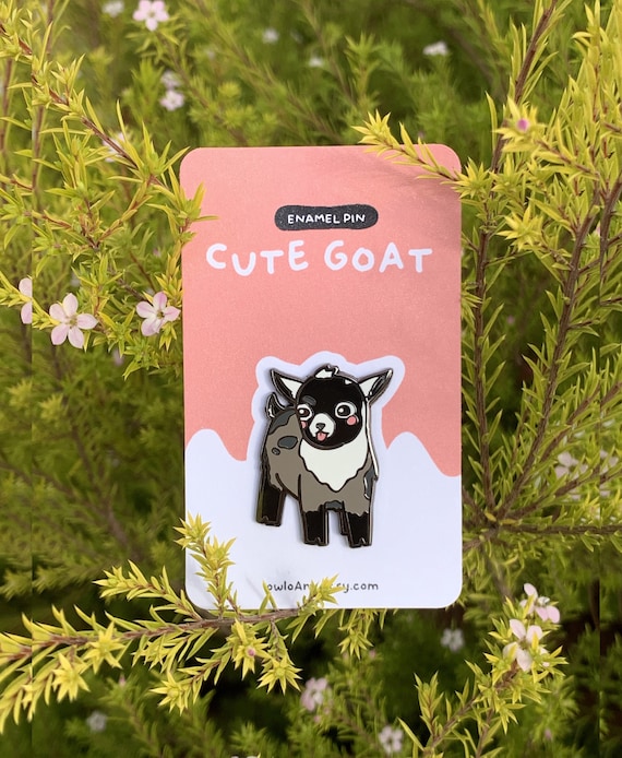 Cute Goat Pin Dwarf Goat Pin Hard Enamel Pin for Jacket | Etsy