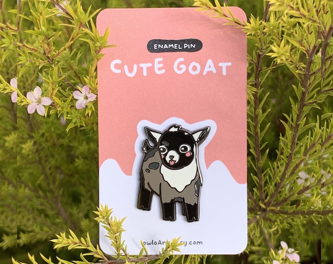 Cute Goat Pin | Dwarf Goat Pin | Hard Enamel Pin for Jacket, Jeans and ...