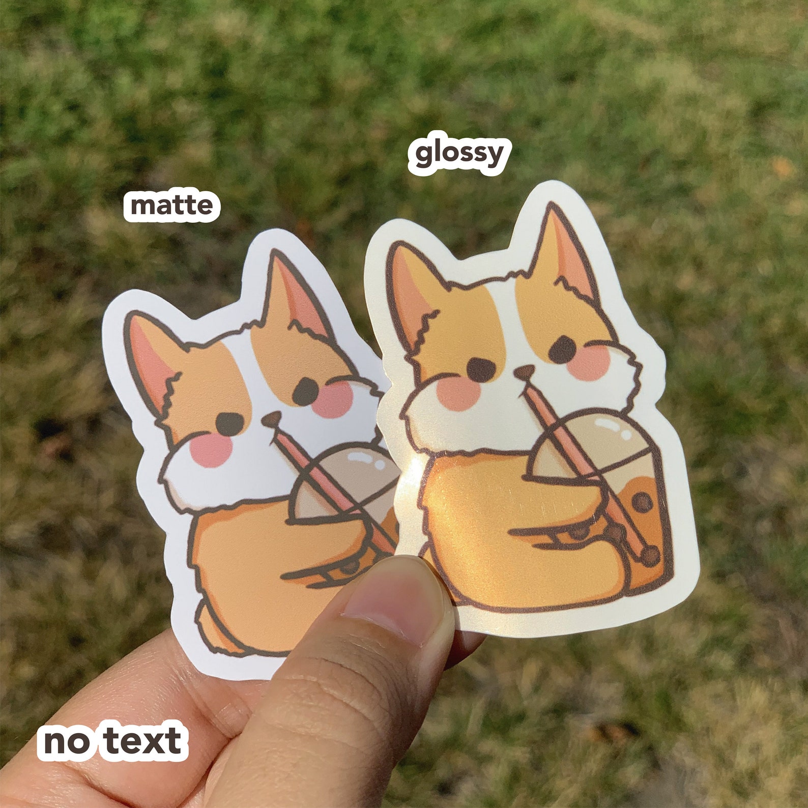 Cute Corgi Boba Sticker Don't Touch My Boba Die-cut - Etsy