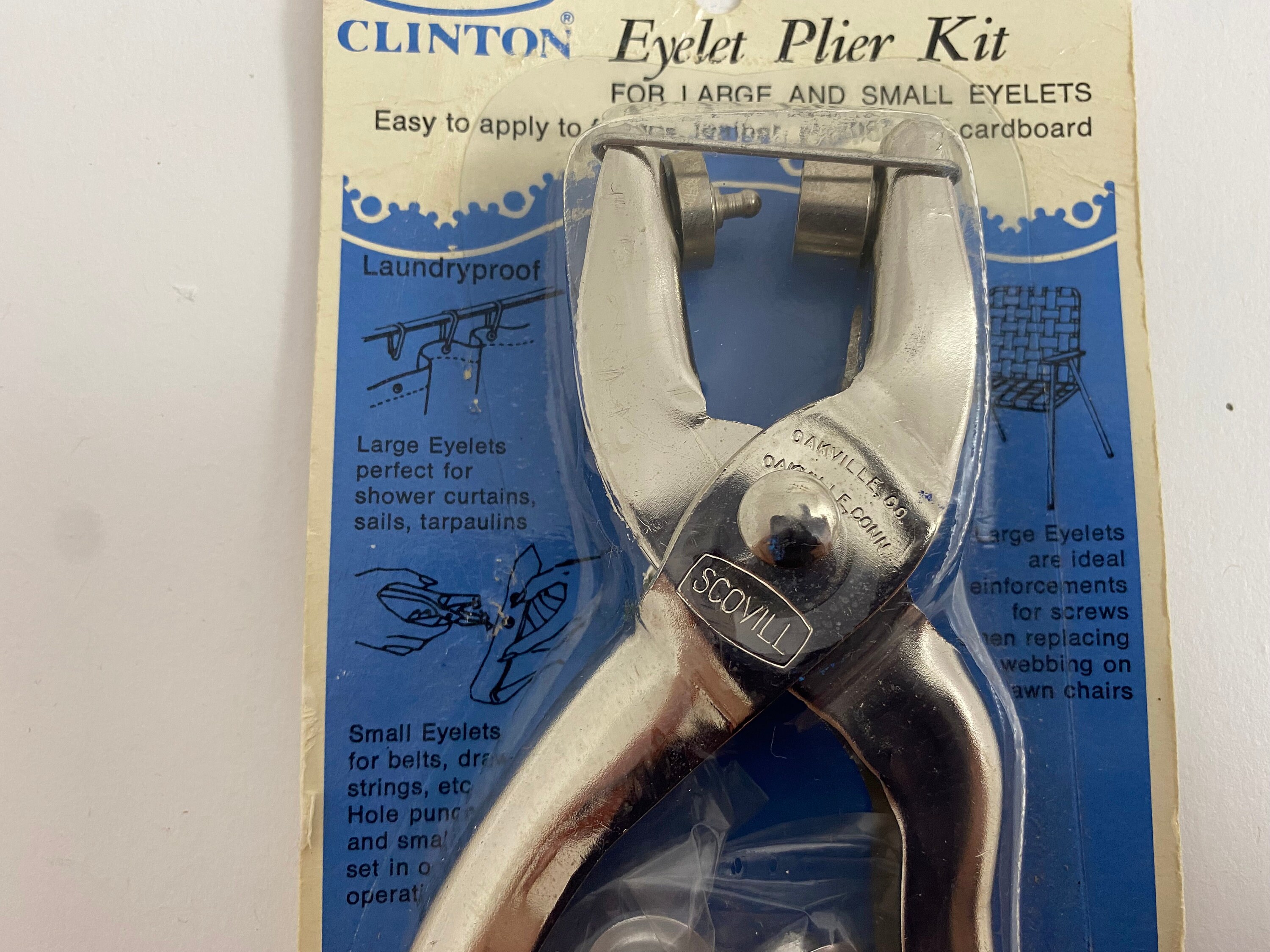 Scovill Vintage Eyelet Plier Kit for Large and Small Eyelets, Clinton ...