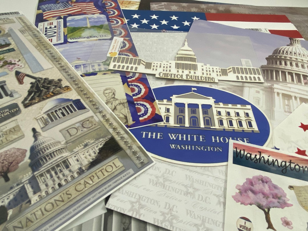 Washington DC Scrapbook Pack, Papers, Stickers, Laser Cut ...