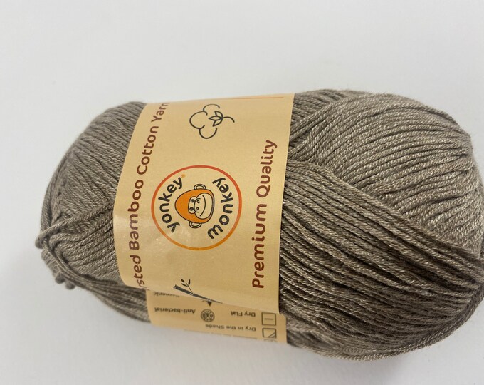 9 Bamboo Cotton Yarn Skeins Camel Color Yonkey Monkey Soft Quality for ...