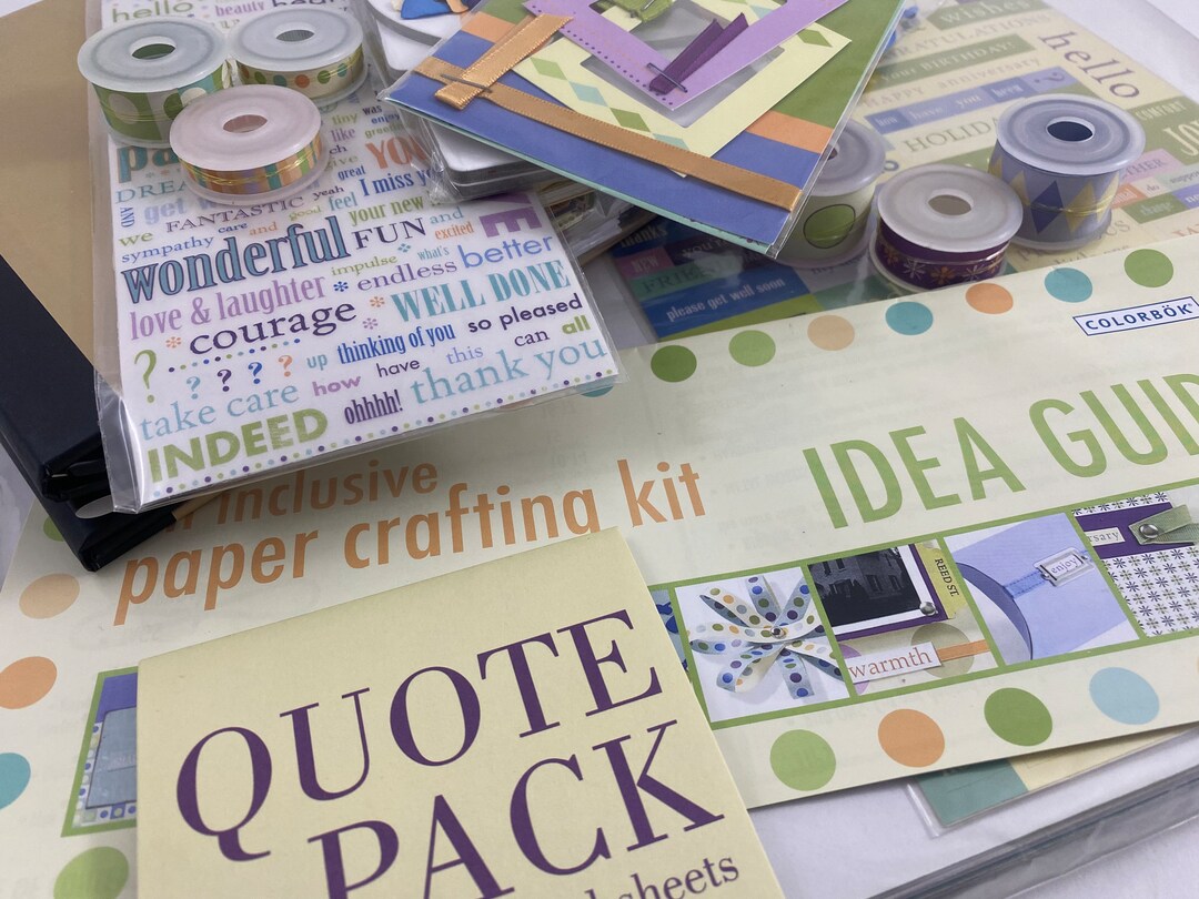 Colorbok All Inclusive Paper Crafting Kit, Papers, Quote Packs, Ribbons ...