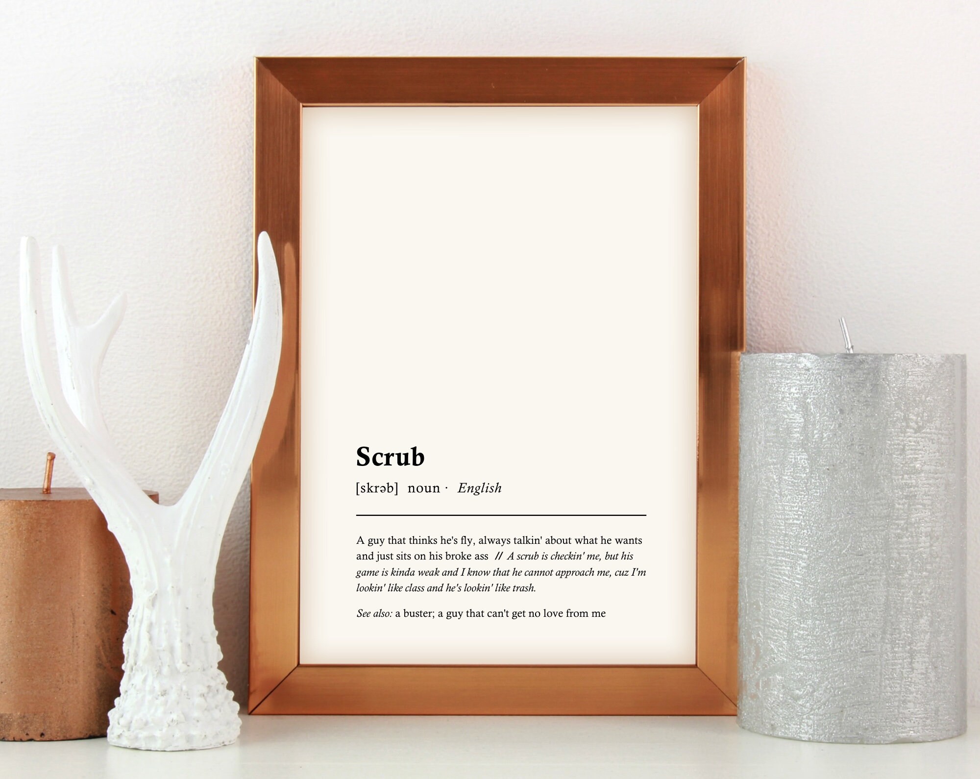 Definition Wall Art Scrub 90s Art Print - Etsy