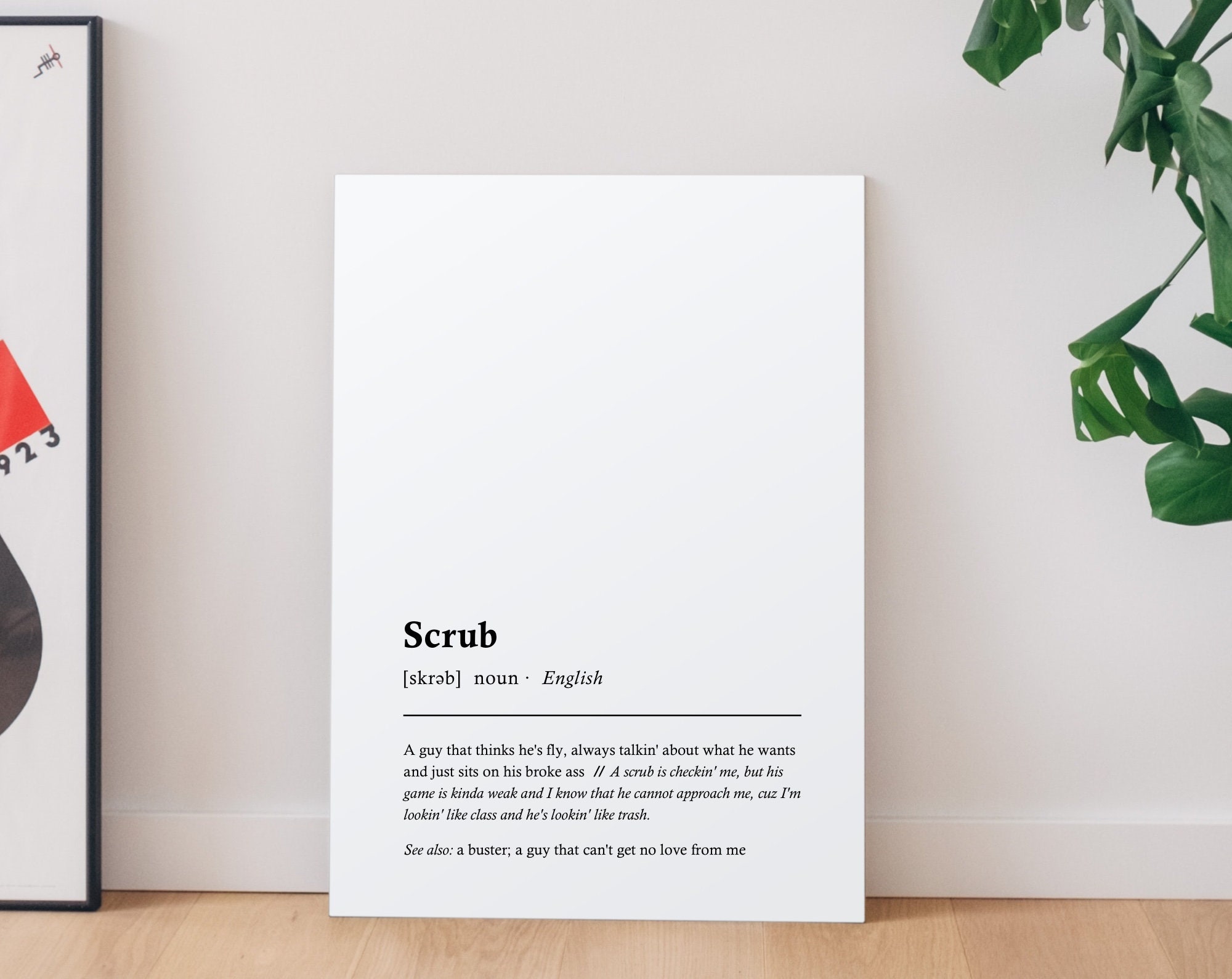 Definition Wall Art Scrub 90s Art Print - Etsy