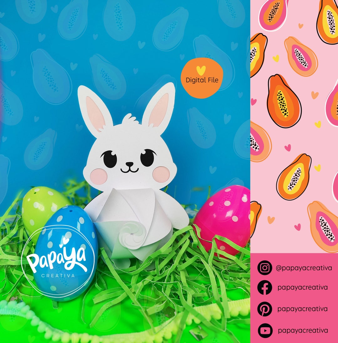 Cut File Bunny Holder/ Happy Easter - Etsy