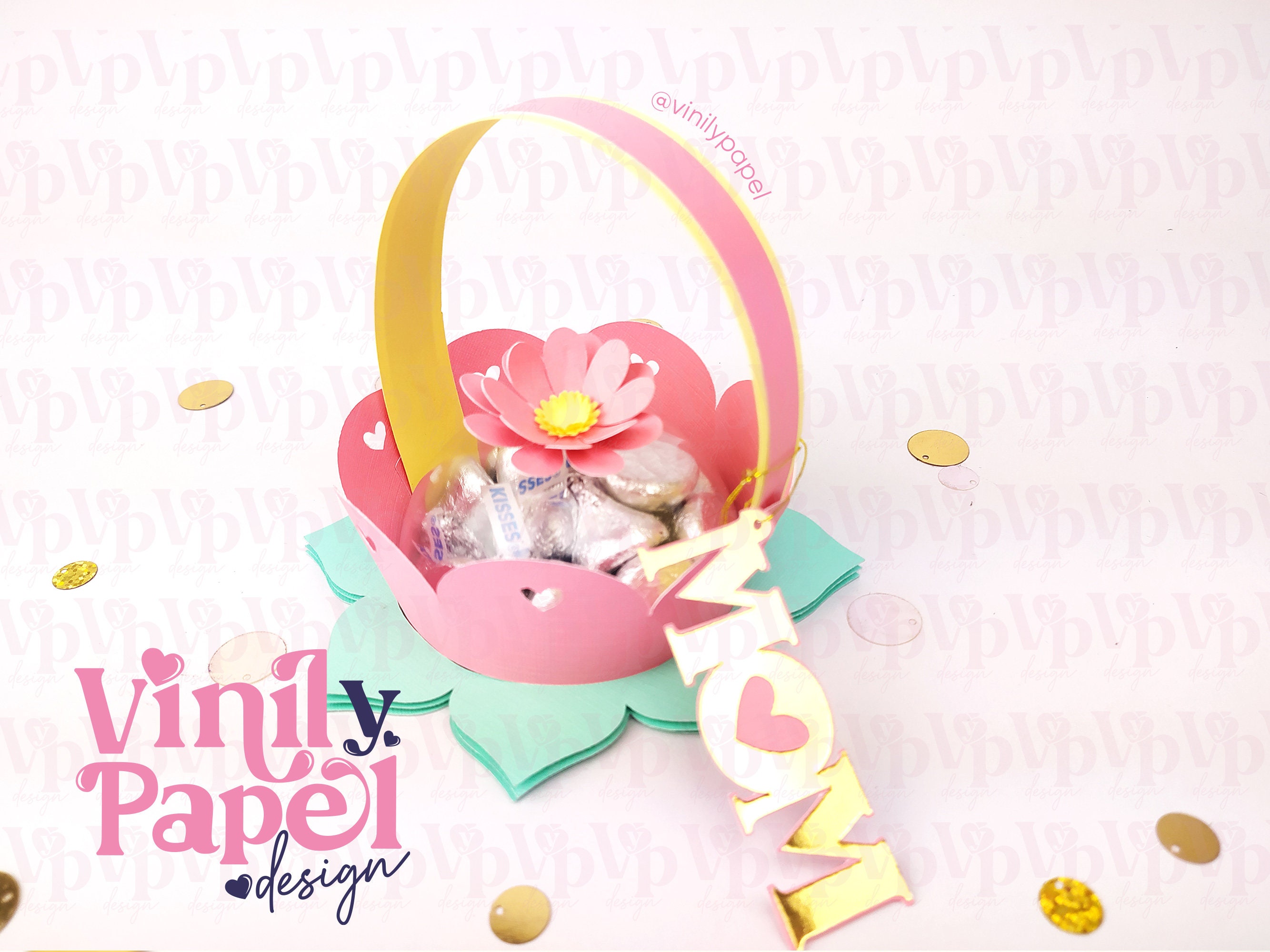 Cut File MOM Basket / Dome Size 8cm / Mother's Day - Etsy