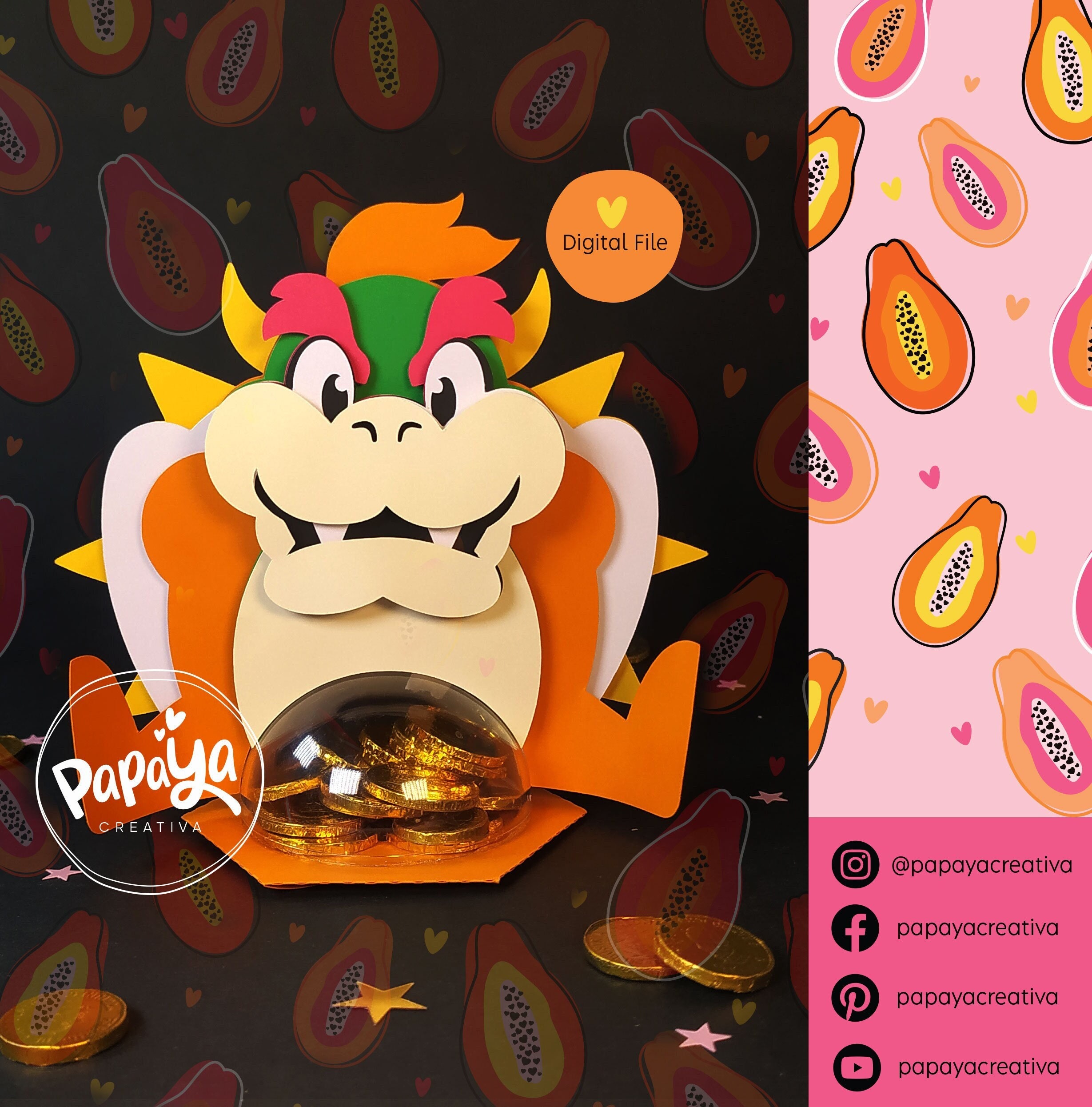 Cut File Bowser Candy Holder /dome Size 8cm / Flower Open and - Etsy ...