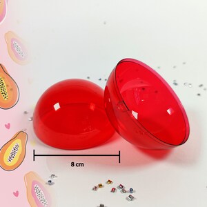 15 Pcs Red Plastic Fillable Ball Ornaments / Size 8cm - Etsy
