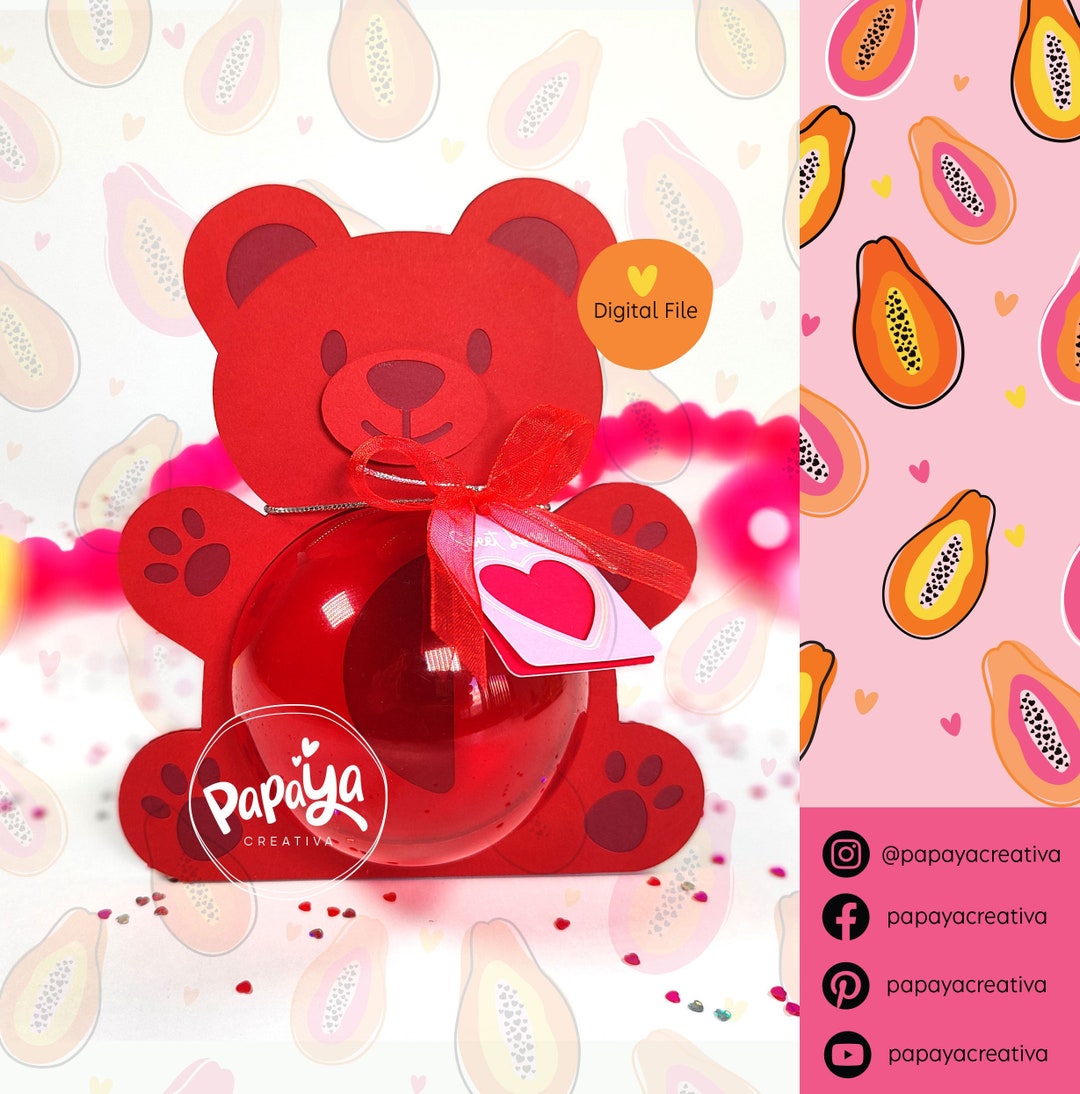 Gummy Bear DIGITAL FILE Candy Holder/ Dome Size 8cm/ Easy Open and ...