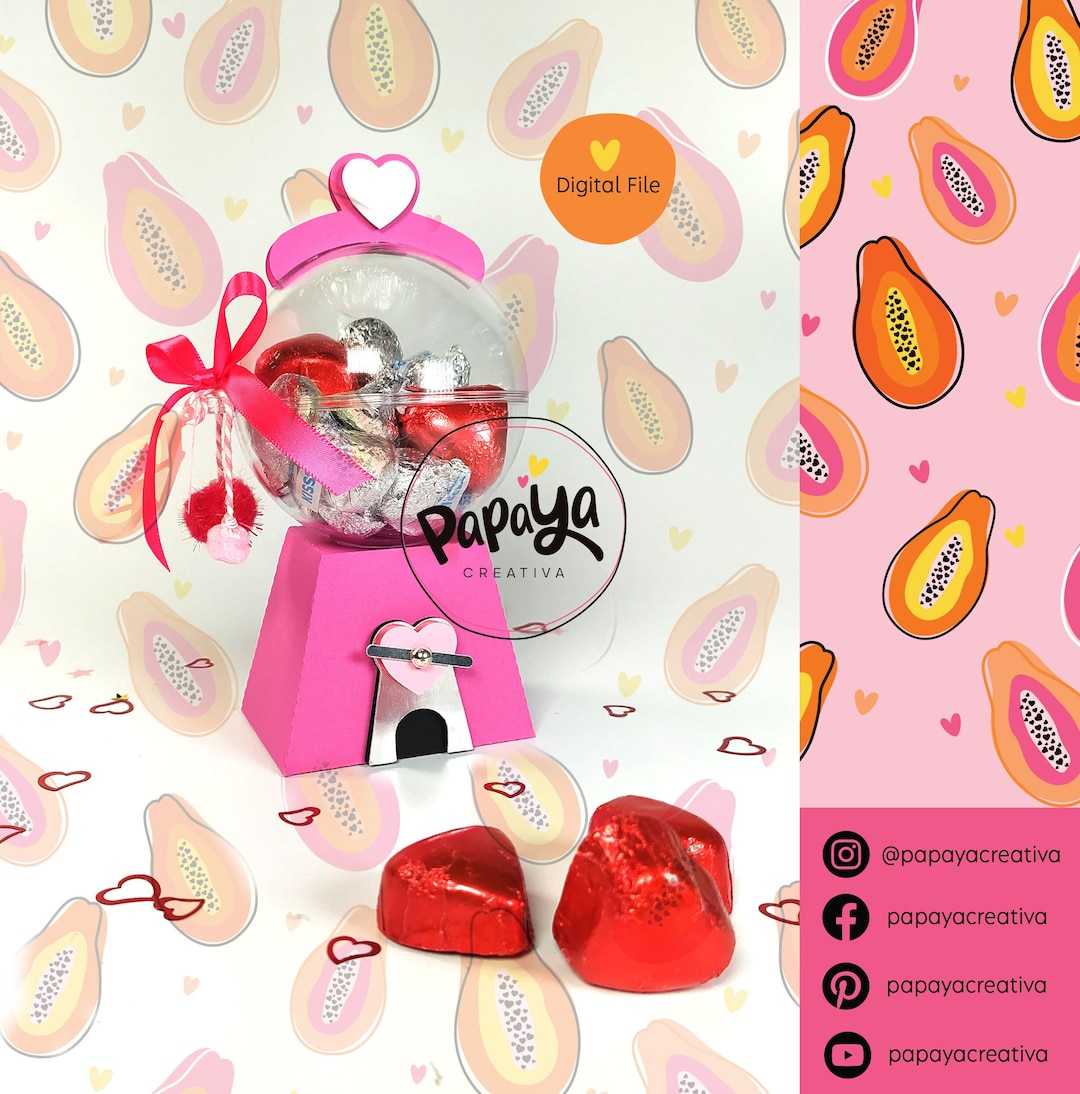 Gumball Machine DIGITAL FILE Candy Holder / Dome Size 8cm - Etsy