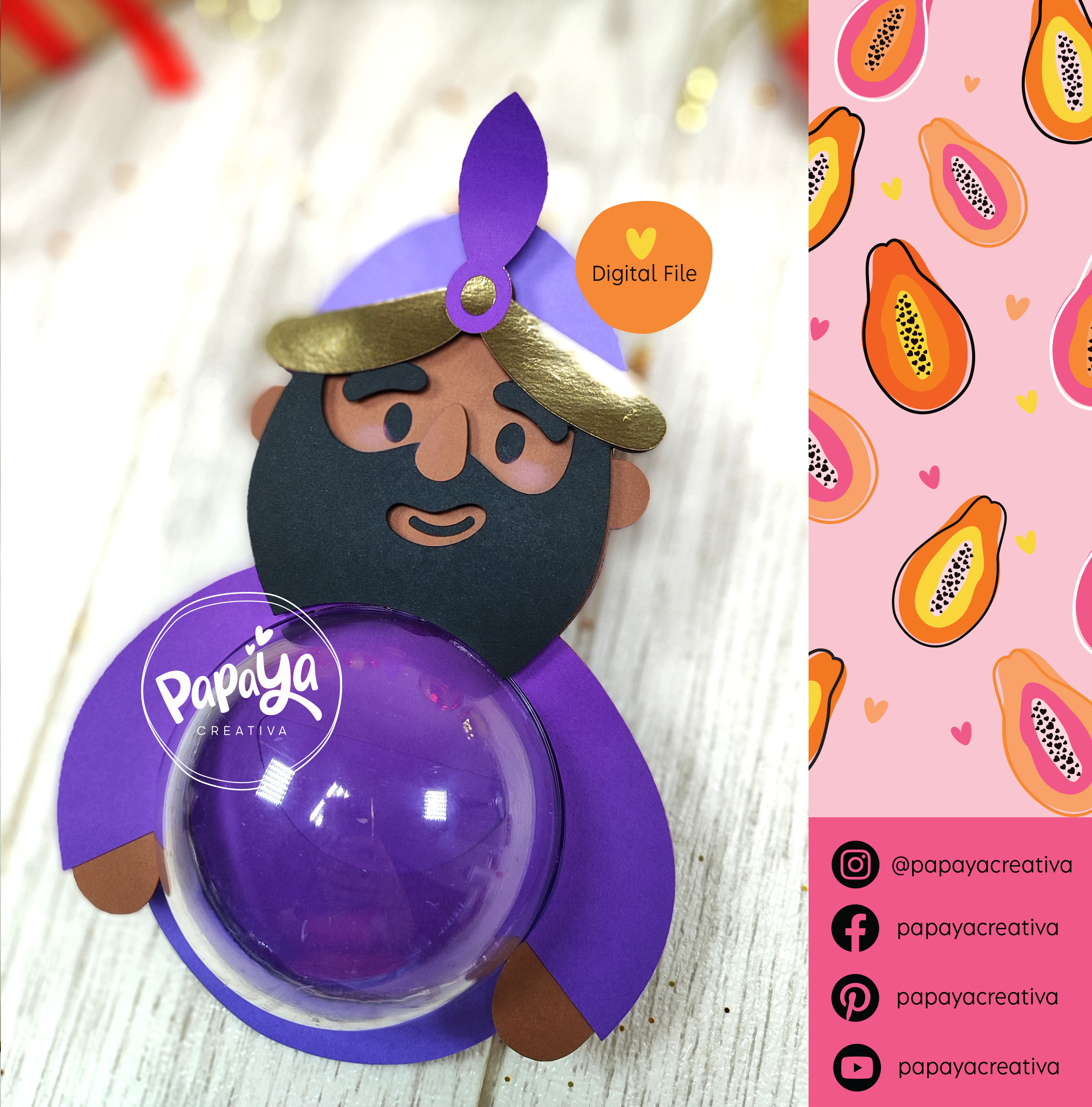 Cut File the 3 Wise Men Candy Holder / Dome Size 8cm/ Open and Close ...