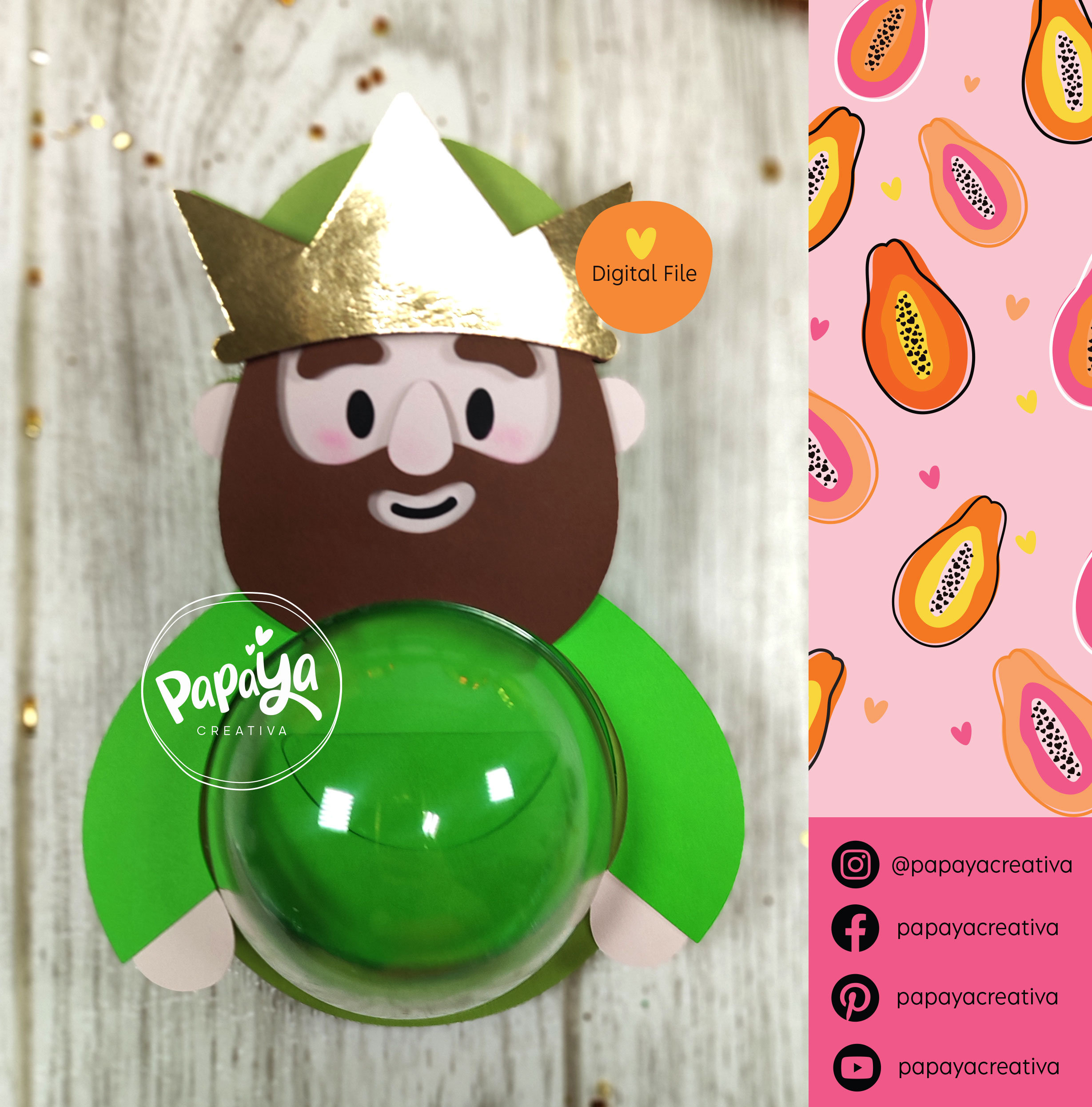 Cut File the 3 Wise Men Candy Holder / Dome Size 8cm/ Open and Close ...