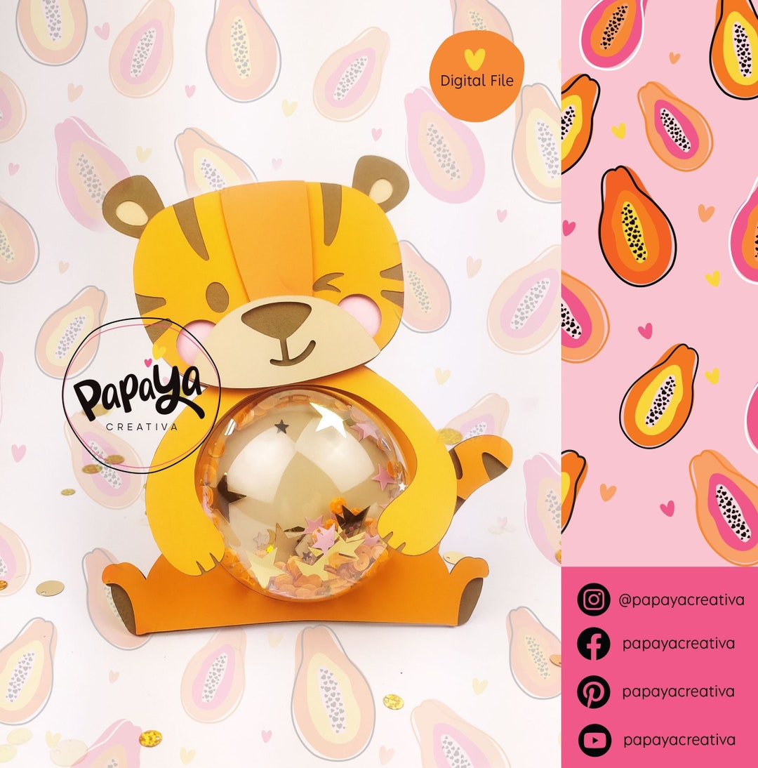 Cut File Tiger Candy Holder / Dome Size 8cm - Etsy