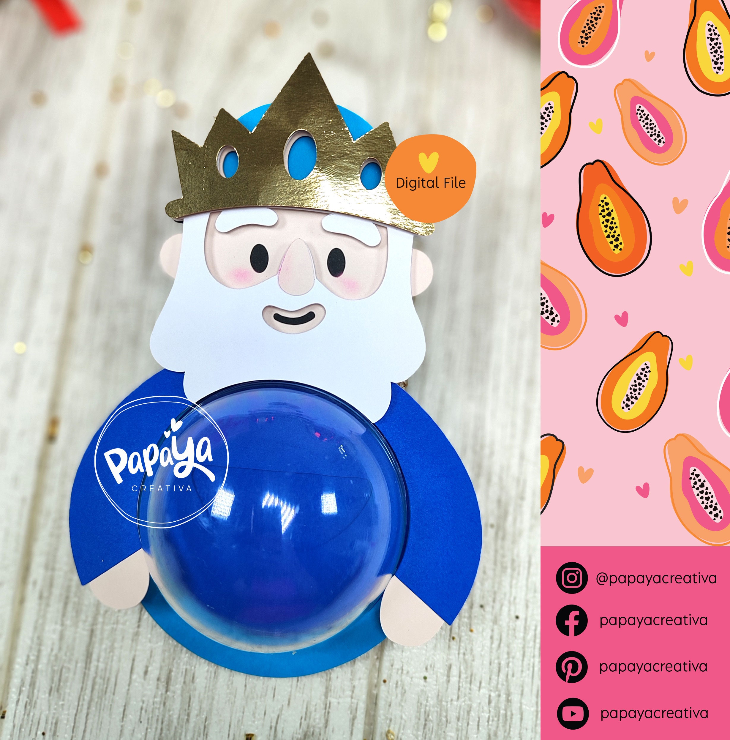 Cut File the 3 Wise Men Candy Holder / Dome Size 8cm/ Open and Close ...