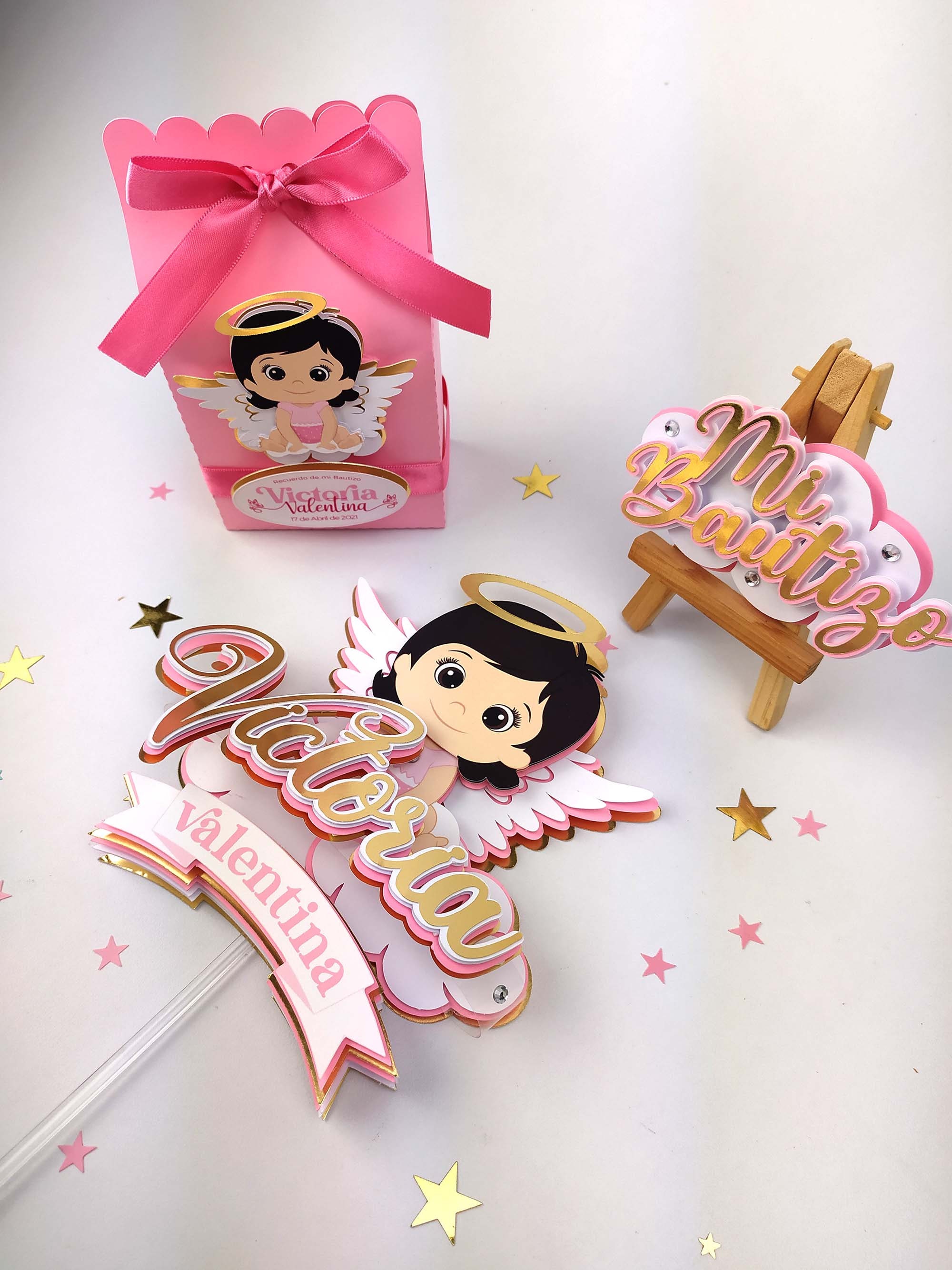 Little Angel Cake topper / Baby Girl / Angel Girl / - Etsy España