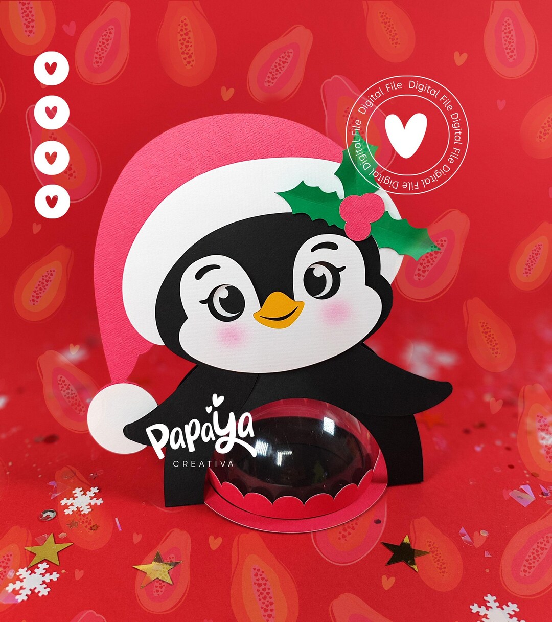 Penguin Candy Holder (digital File) SVG/ STUDIO Format *easy Open/close ...