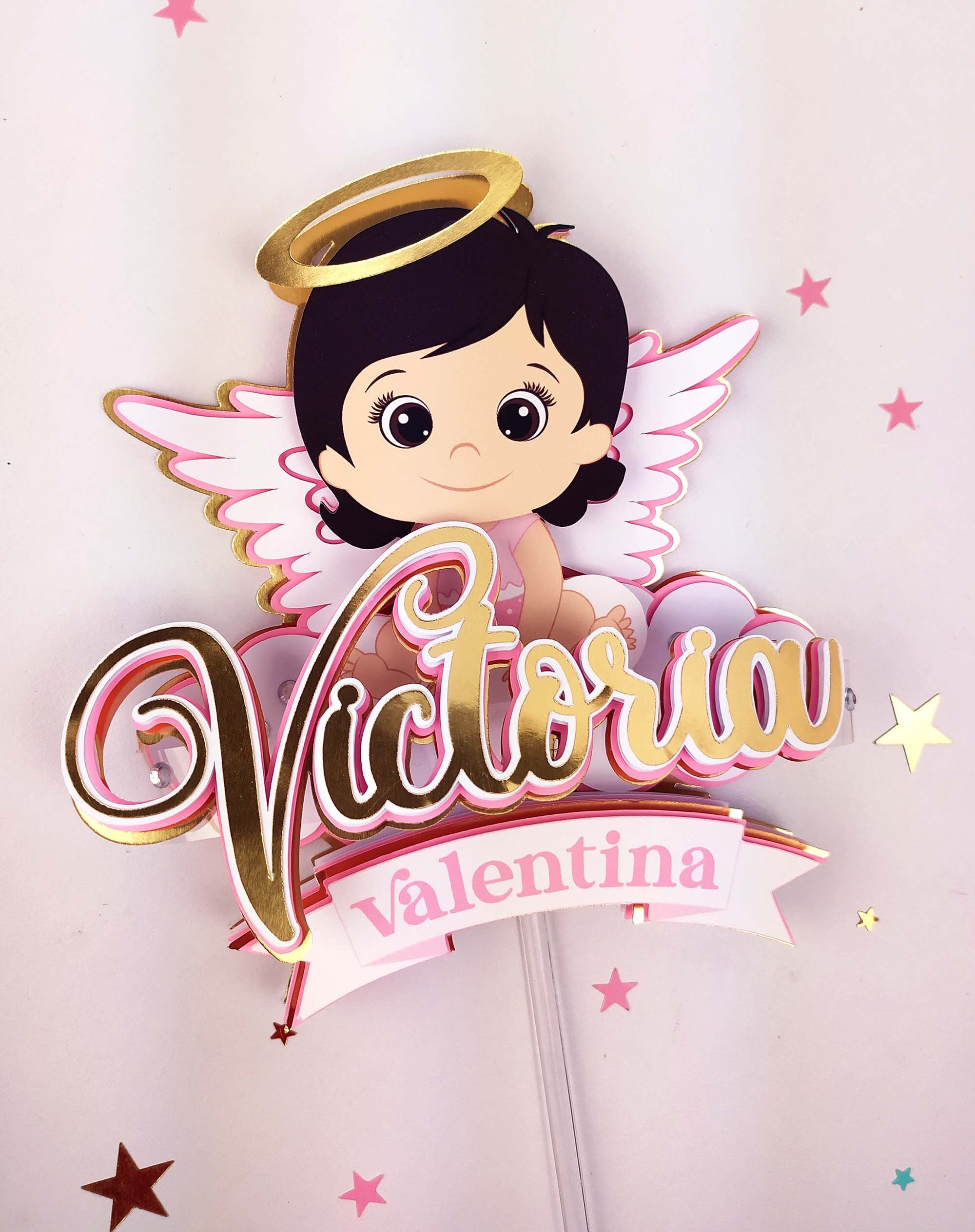 Little Angel Cake topper / Baby Girl / Angel Girl / - Etsy España