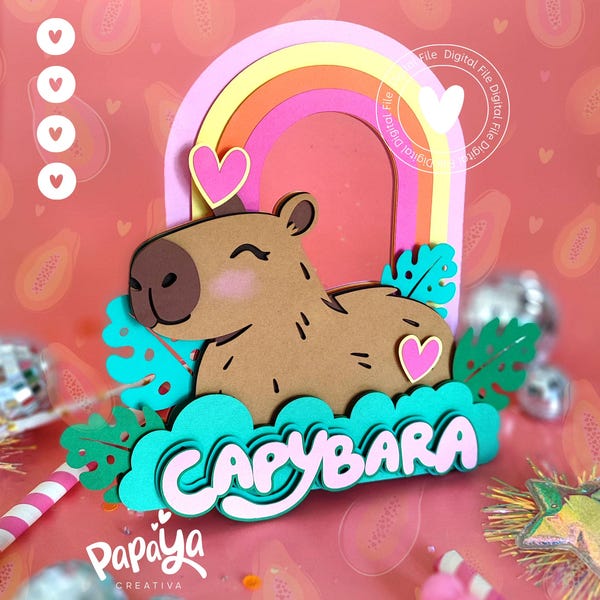 Capibara cake topper - Etsy España
