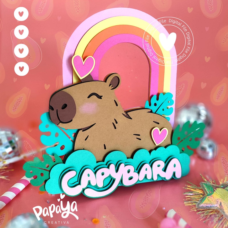 Topper de capibara - Etsy México