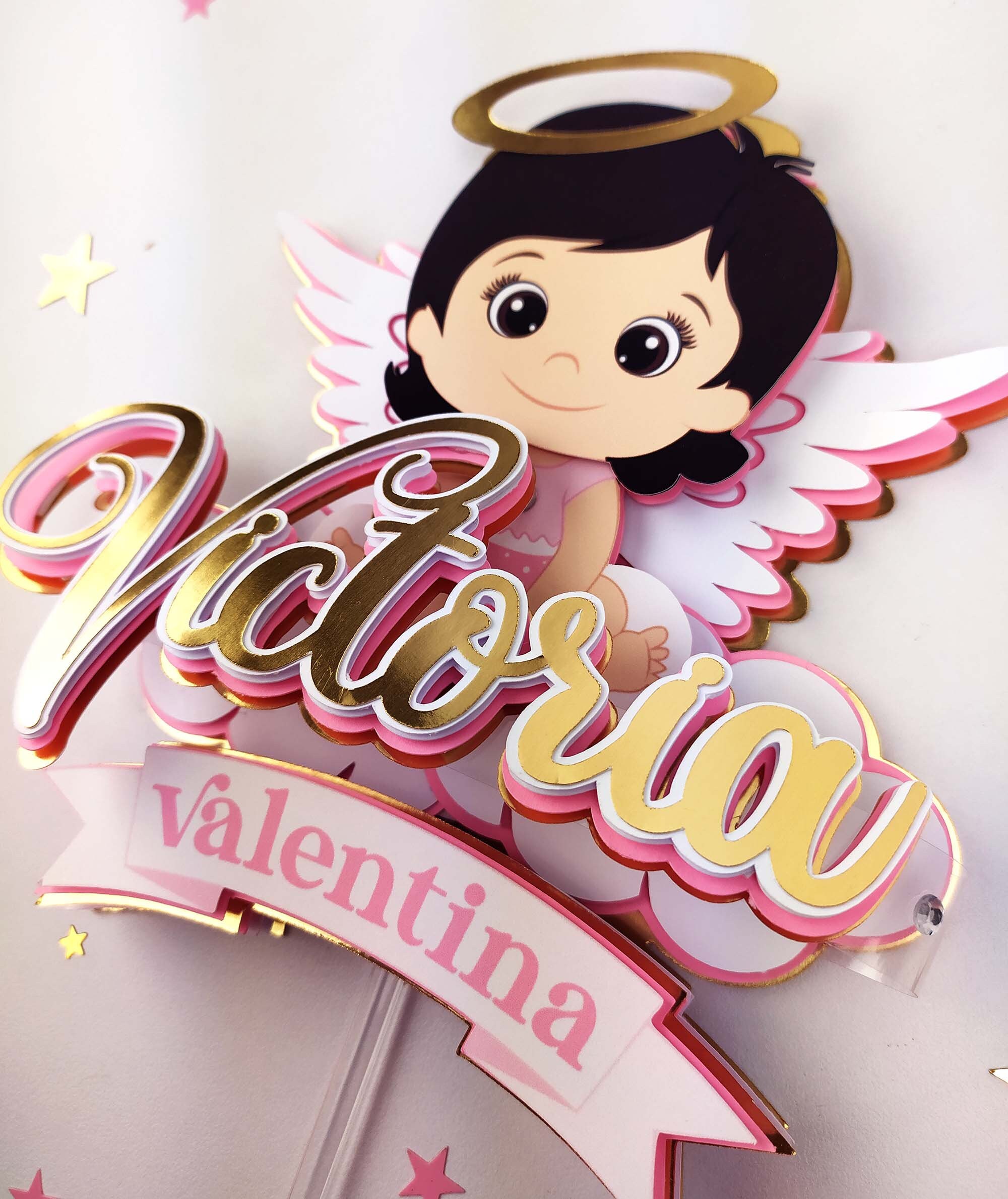 Little Angel Cake topper / Baby Girl / Angel Girl / - Etsy España