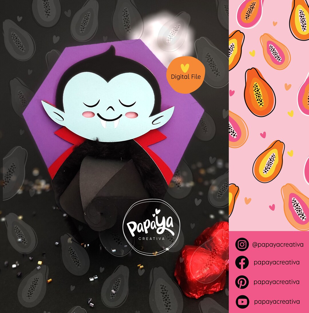 Cut File Dracula Candy Holder/ Halloween Gifts - Etsy Australia