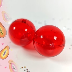 15 Pcs Red Plastic Fillable Ball Ornaments / Size 8cm - Etsy