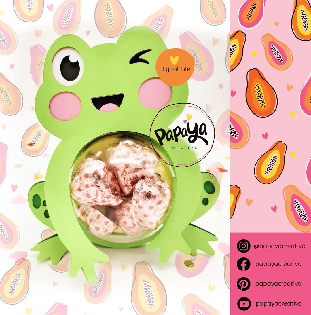 Cut File Love Frog Candy Holder/ Dome Size 8cm - Etsy