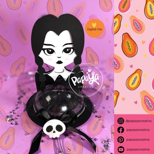 Cut File Wednesday Candy Holder/ Dome Size 8cm/ Open and Close System ...