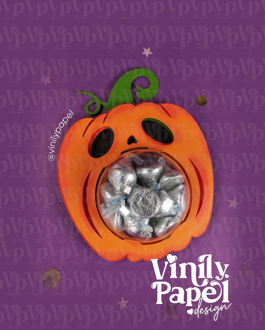 Cut File Scary Pumpkin Candy Holder / Dome size 8cm/Opening - Etsy España