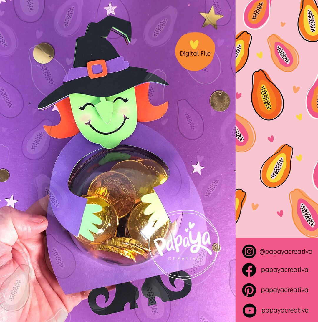 Witch Candy Holder/ Dome Size 8cm / Open and Close Sytem - Etsy