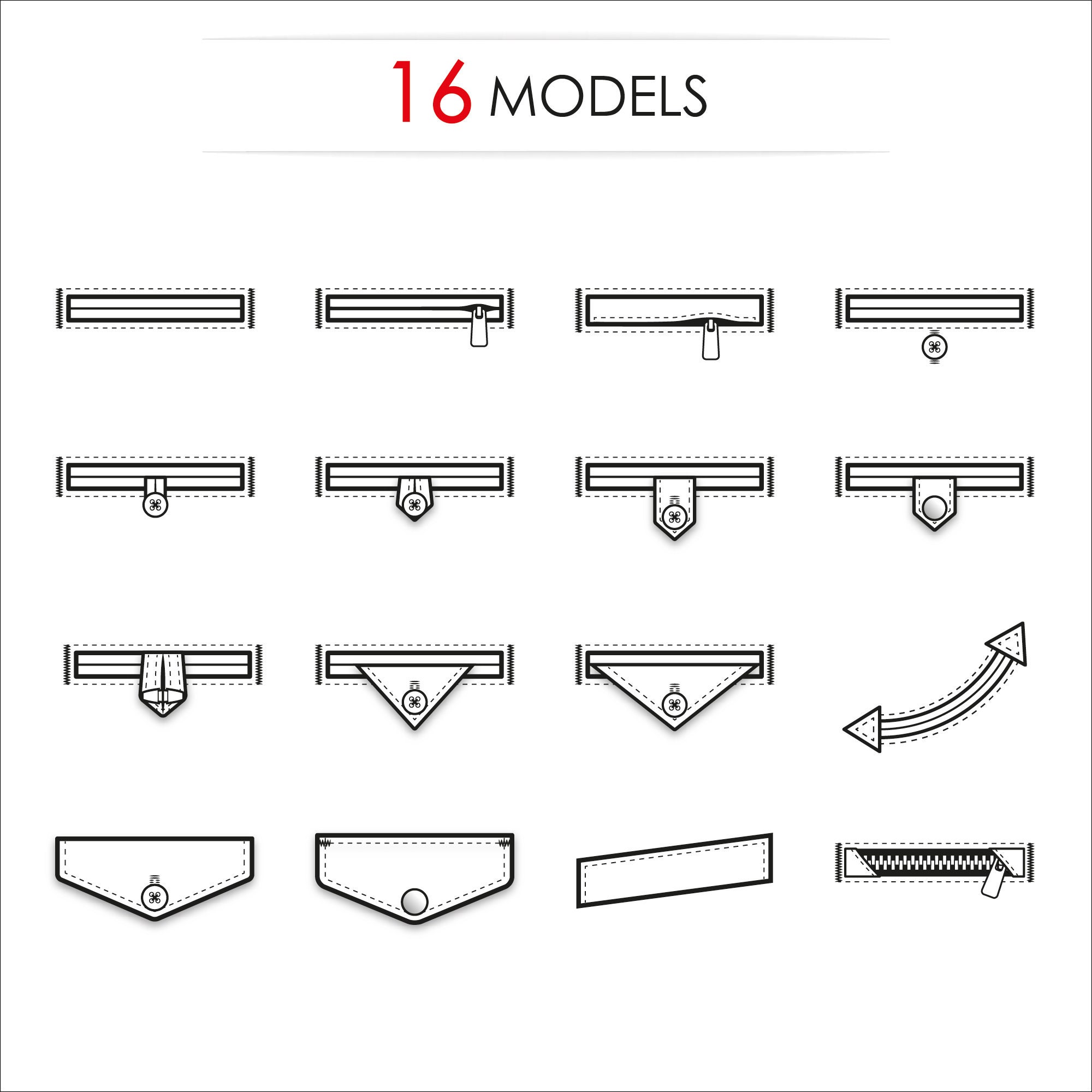 Welt Pockets Fashion Flats: 160 Vector Drawings (illustrator, PDF) - Etsy