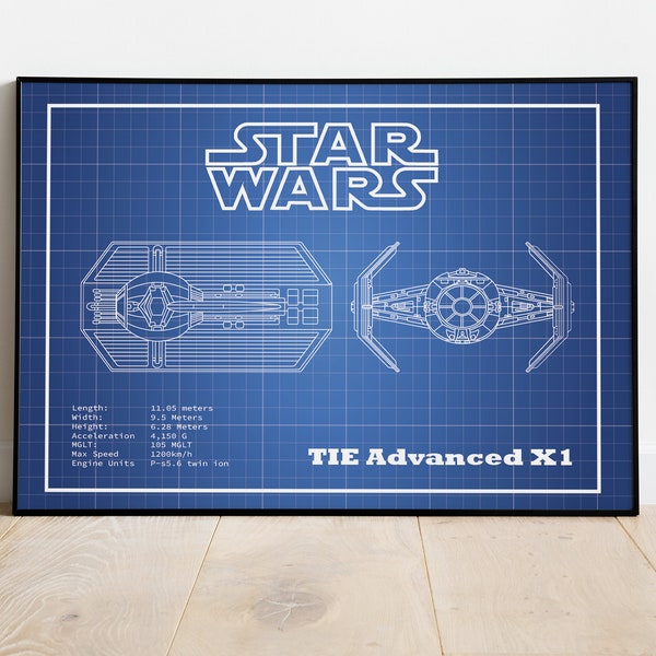 Tie Fighter Poster - Etsy UK