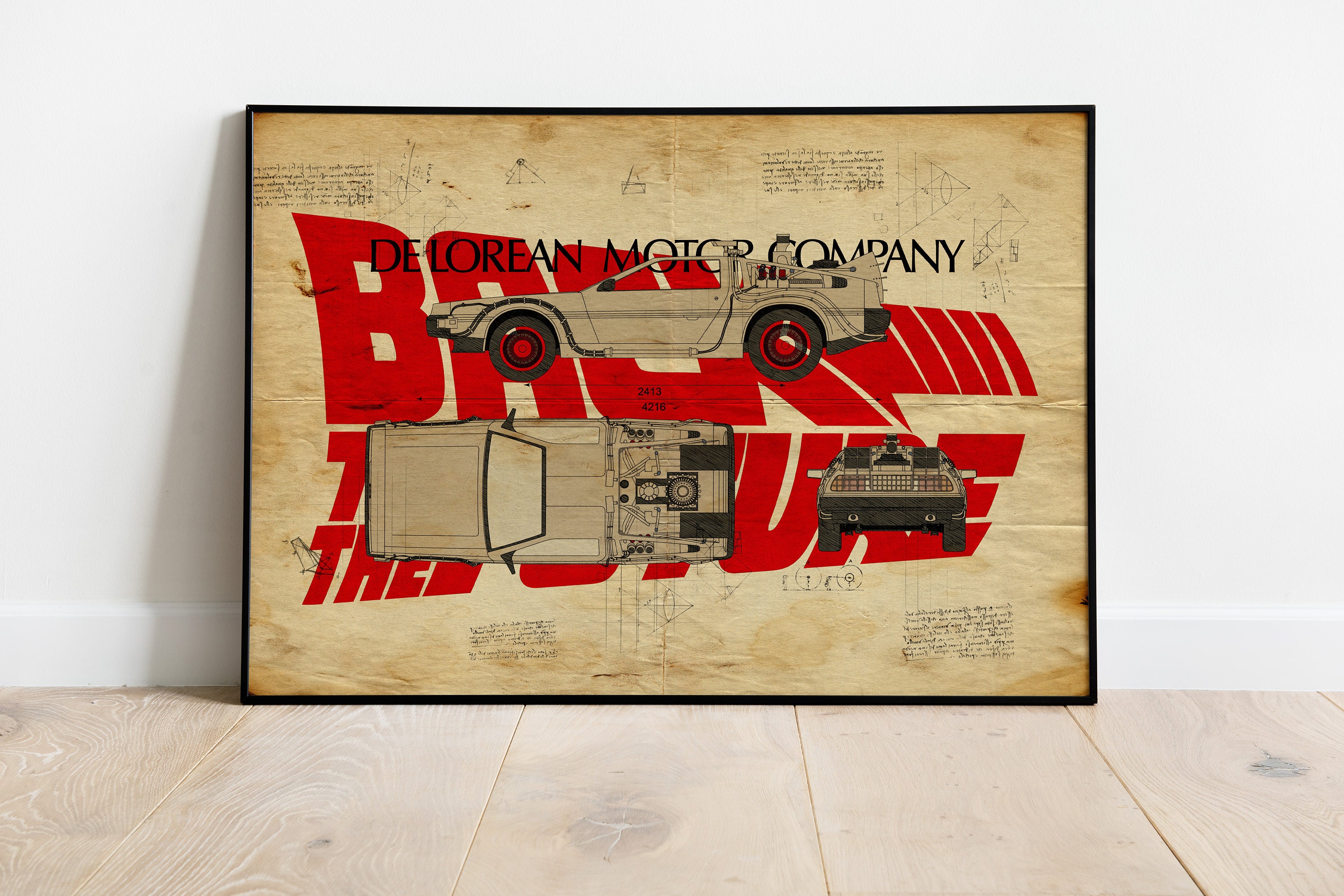 Delorean Poster, Delorean Print, Back to the Future, Movie Print, Car ...