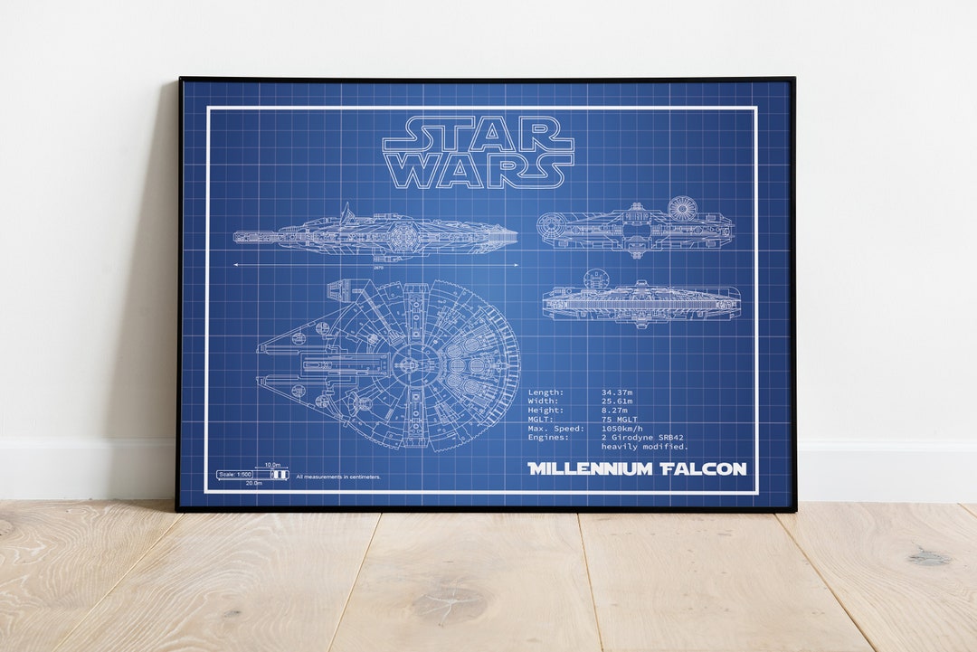 Millennium Falcon Poster, Star Wars, Star Wars Art, Star Wars Poster ...