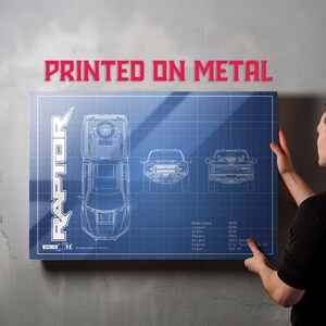 Raptor Blueprint, Ford Raptor, Car Blueprints, Car Poster, Garage Art ...
