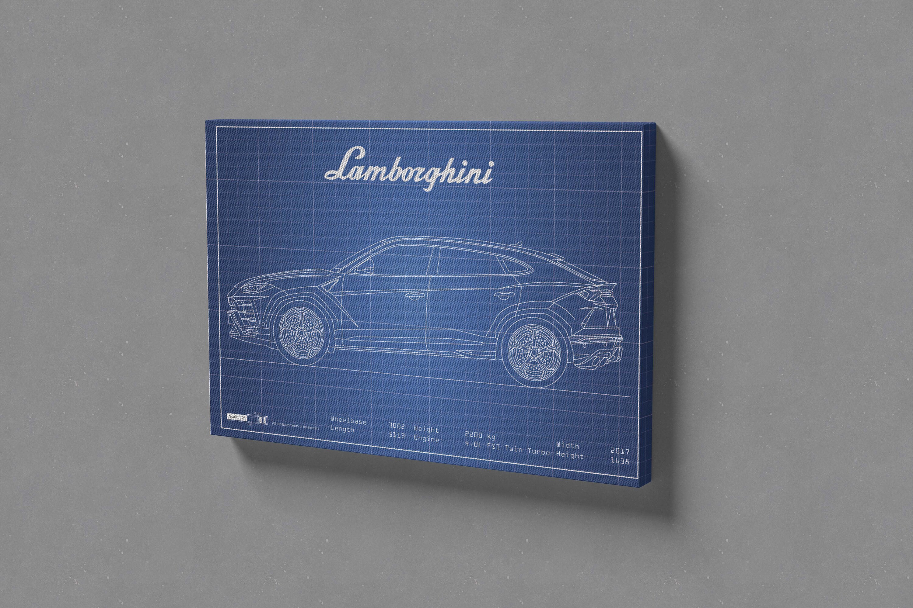 Lamborghini Blueprint Lamborghini Print Urus Blueprint - Etsy