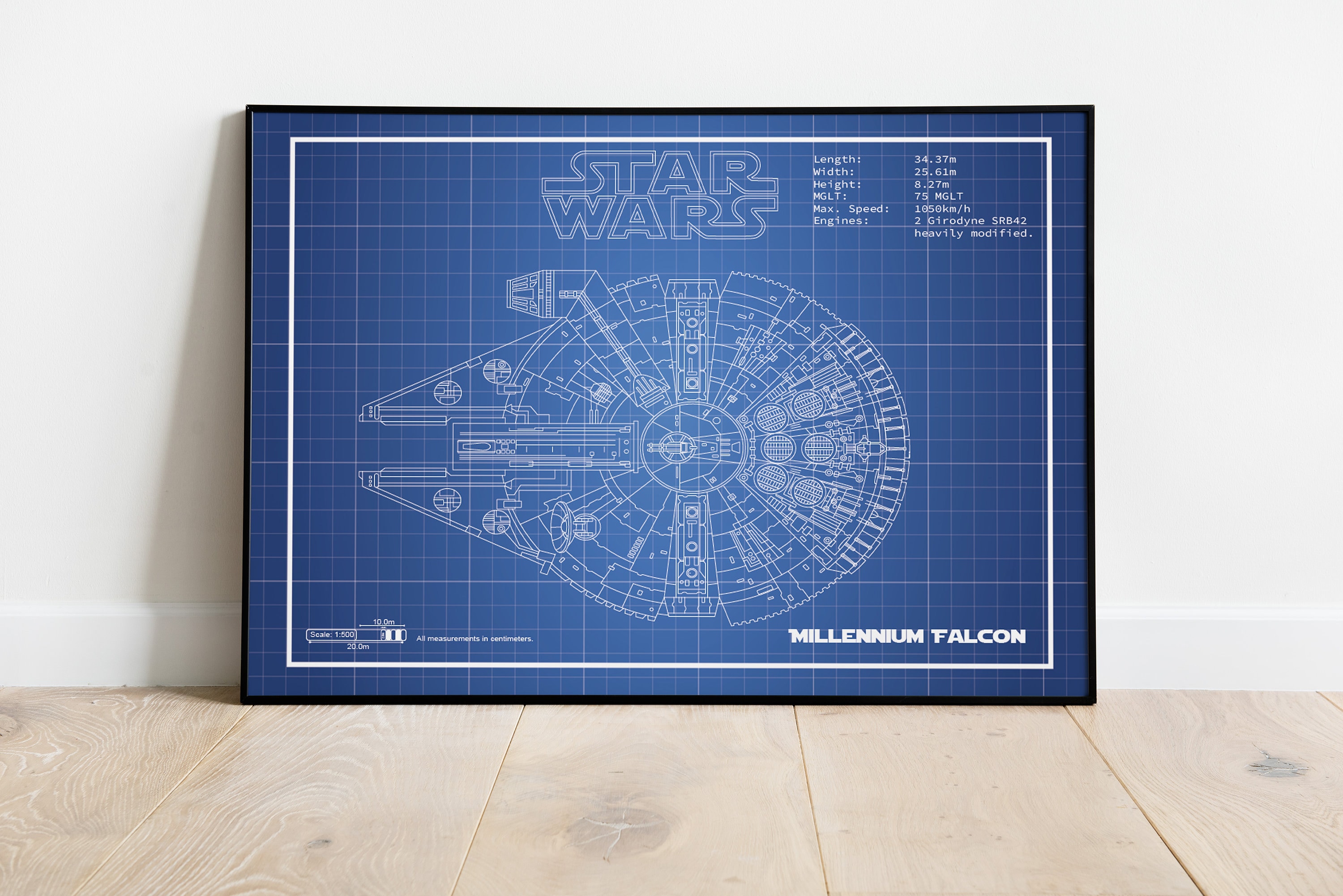 Millennium Falcon Blueprint, Star Wars, Star Wars Art, Star Wars Poster ...