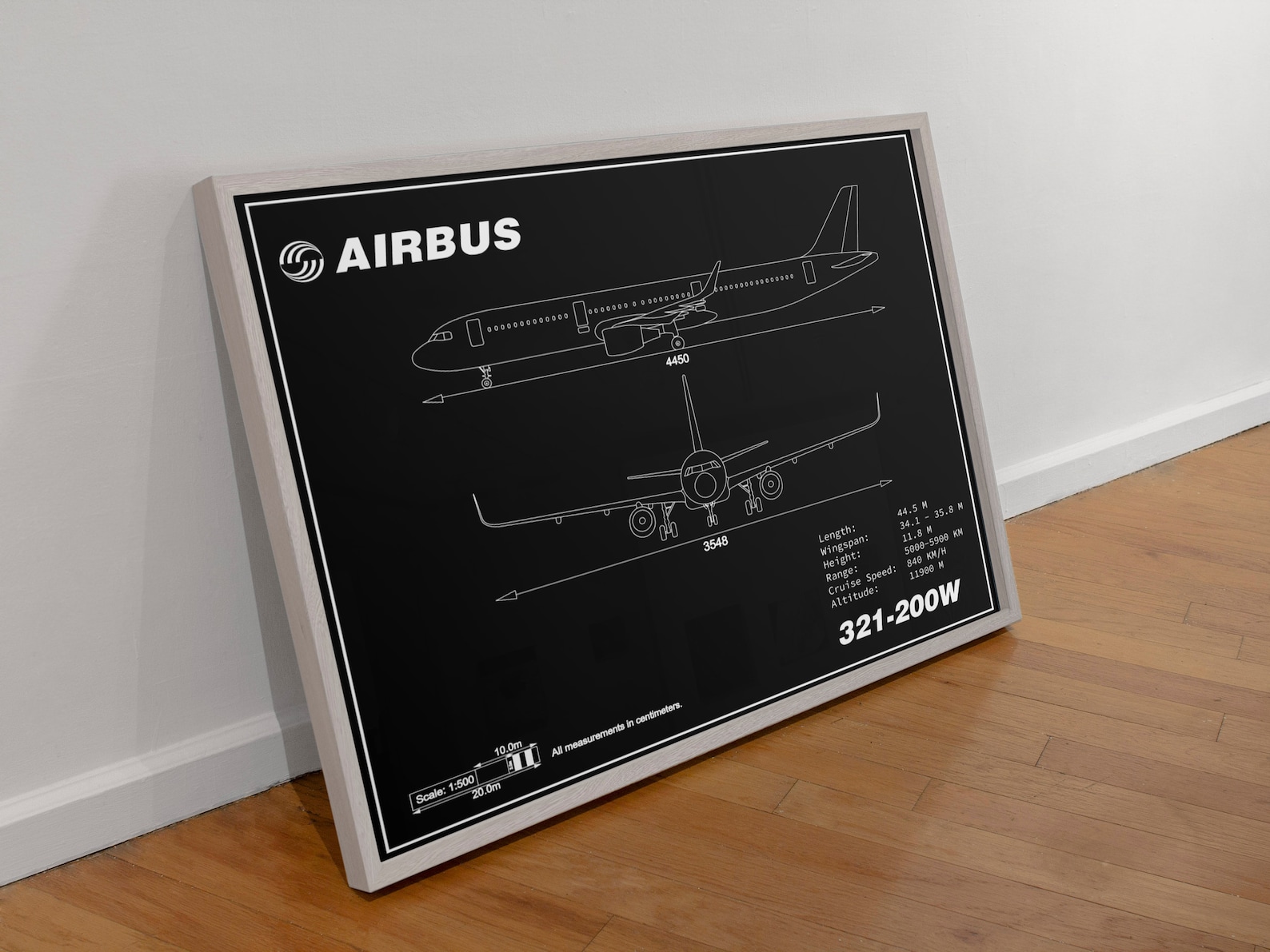 Airbus A321 Blueprint Plane Poster Aviation Art Gift for - Etsy