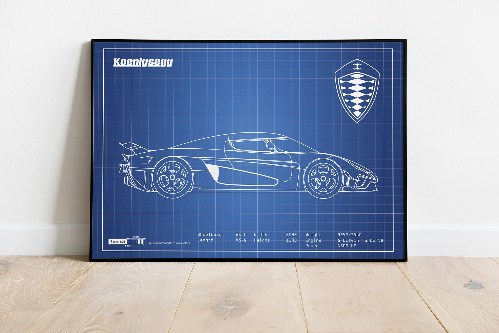 Koenigsegg Poster Hypercar Artwork Car Blueprints Car - Etsy