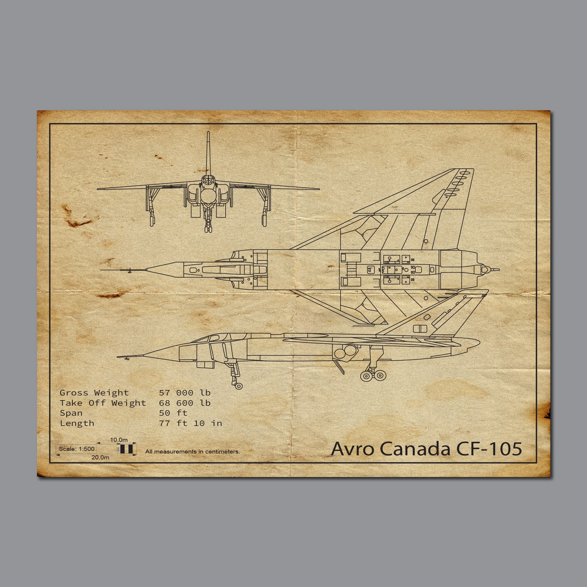 Airplane Wall Art, Avro Arrow Poster, Aviation Wall Decor, Gift for ...
