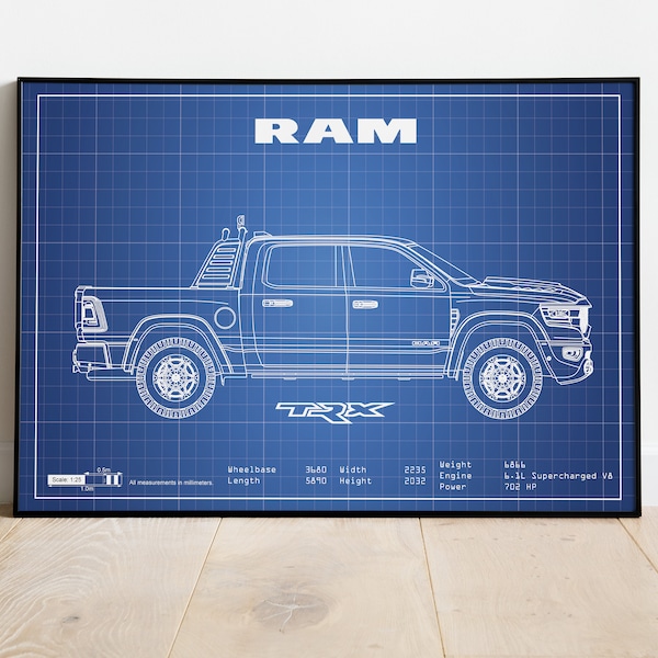 Dodge Trx Blueprint - Etsy