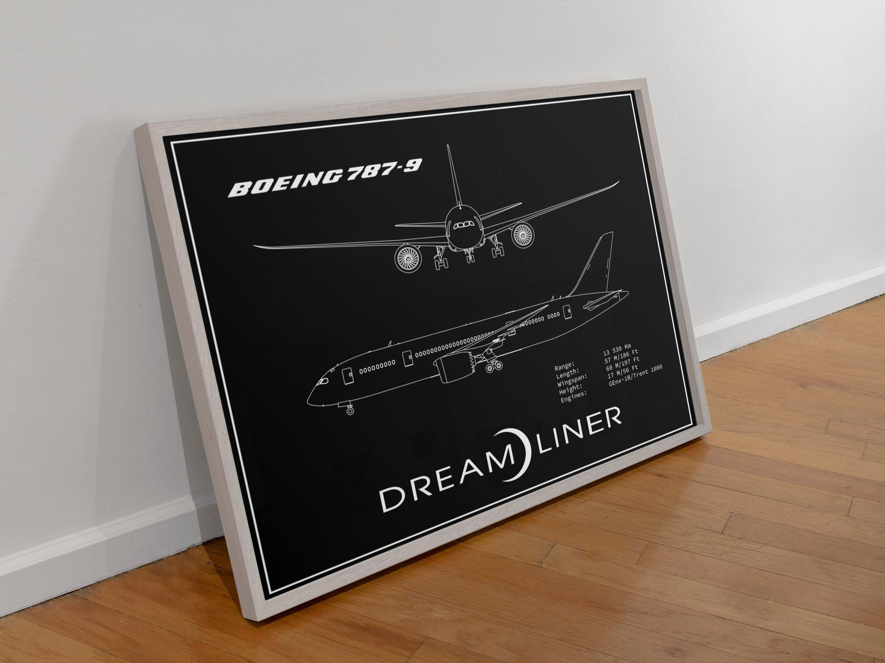 Boeing 787 Poster Dreamliner Blueprint Gift for Pilot Gift - Etsy Canada