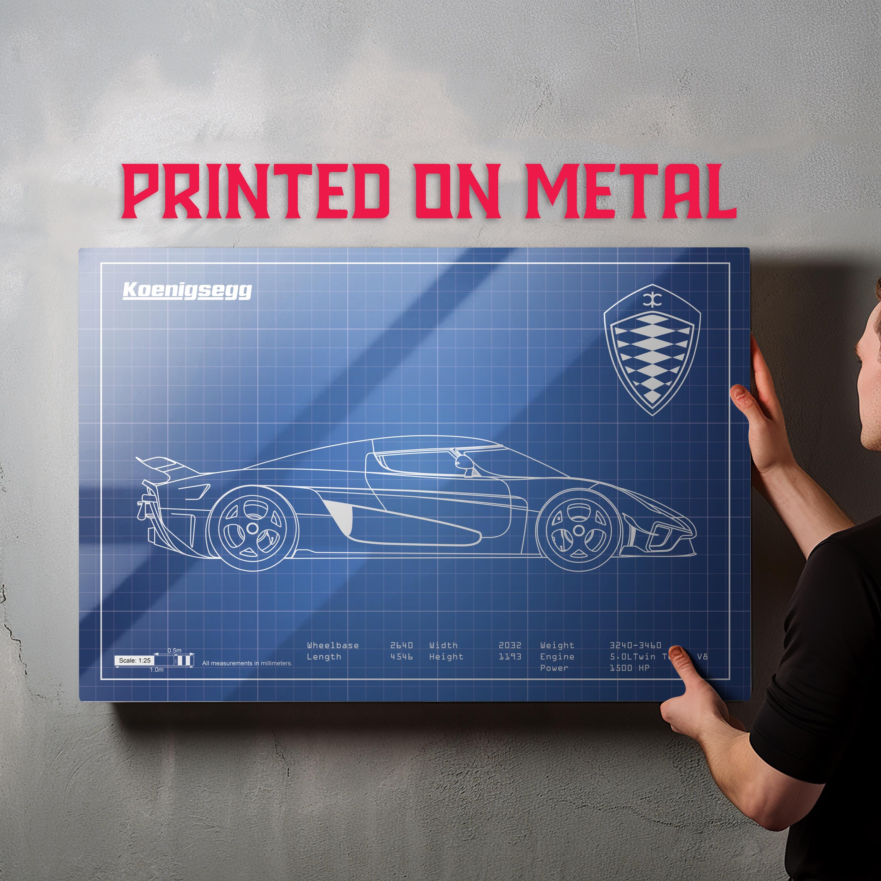 Koenigsegg Poster, Hypercar Artwork, Car Blueprints, Car Poster, Garage ...