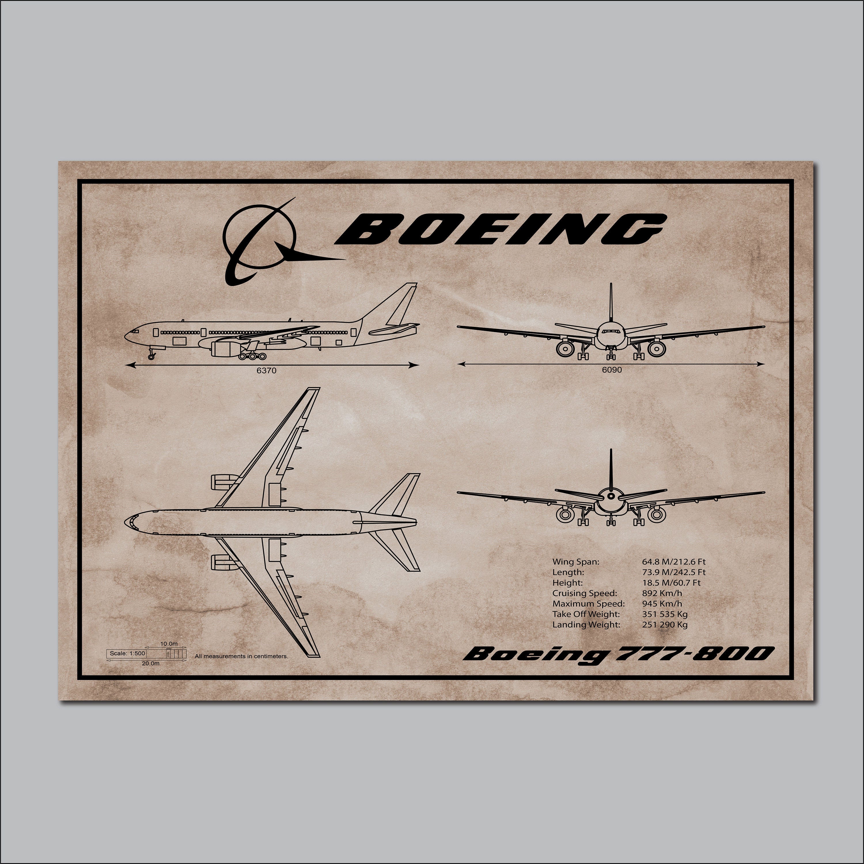 Boeing 777 Picture, Gift for Pilot, Aviation Gift, Gift for Him, 777 ...