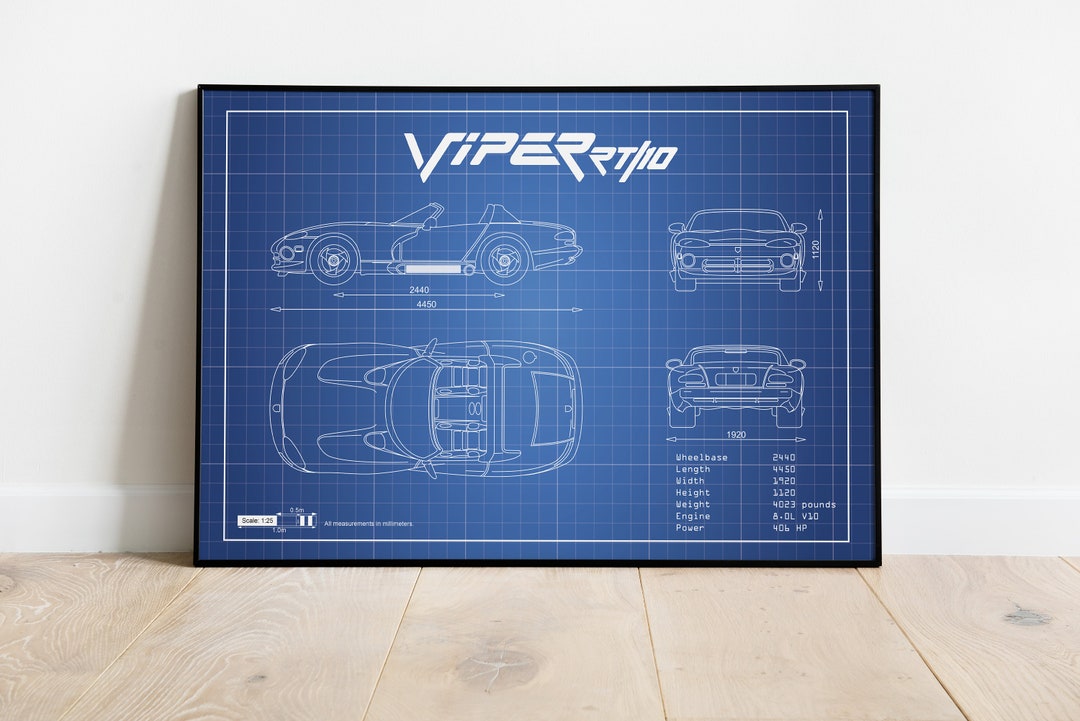 Dodge Viper RT/10 Picture, Dodge Viper, Wall Art, Man Cave, Man Cave ...