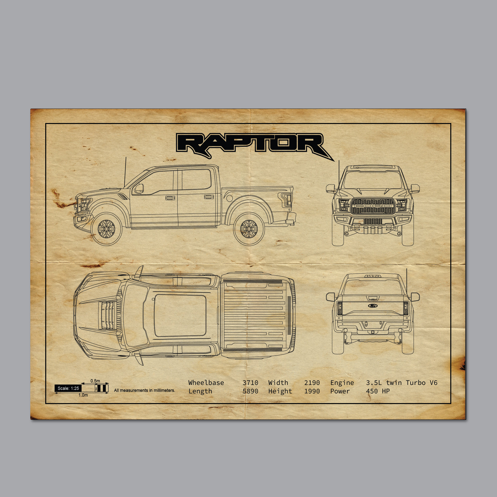 Ford Raptor Blueprint