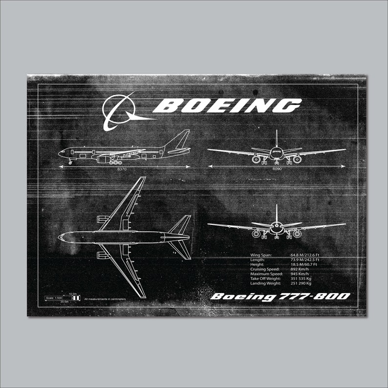 Boeing 777 Picture, Gift for Pilot, Aviation Gift, Gift for Him, 777 ...