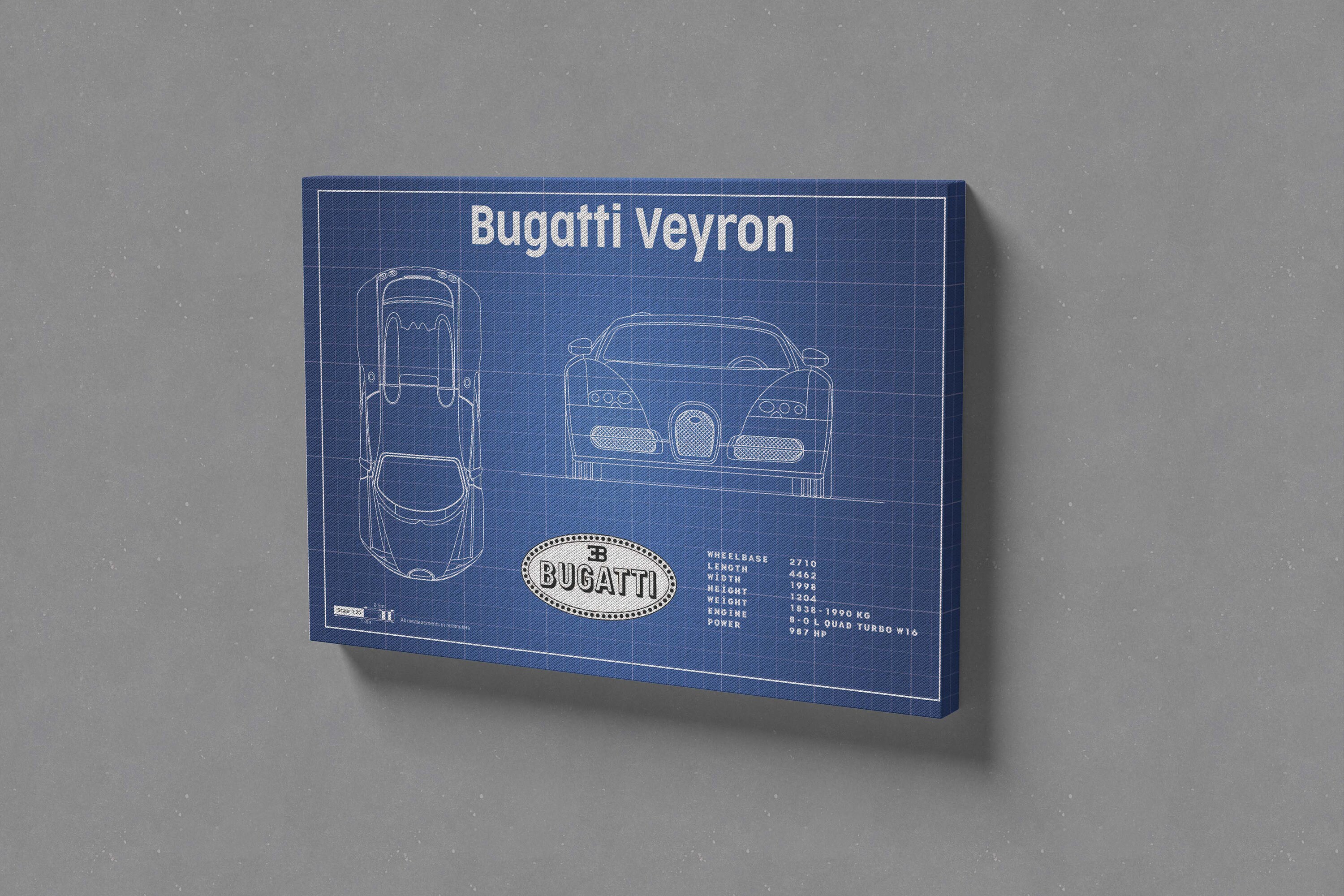 Bugatti Veyron Picture, Veyron Print, Bugatti Blueprint, Veyron ...