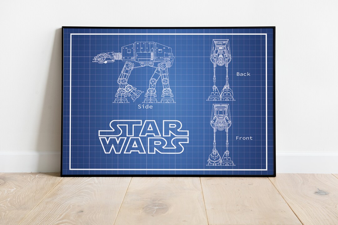 AT-AT Poster, Star Wars, Star Wars Poster, Mancave Art, Movie Poster ...